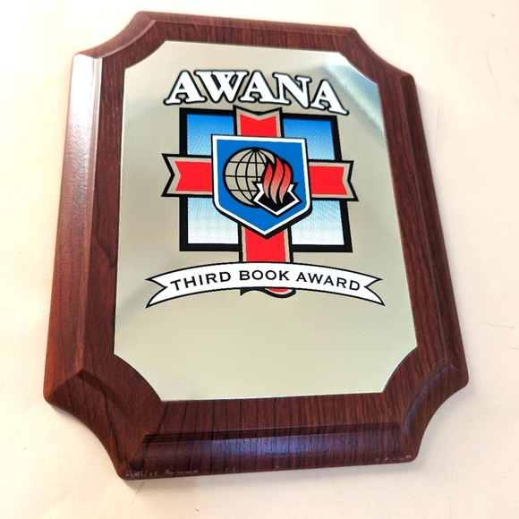 Awana | Wall Decor | Vintage 200s Awanas Third Book Award Trophy With ...